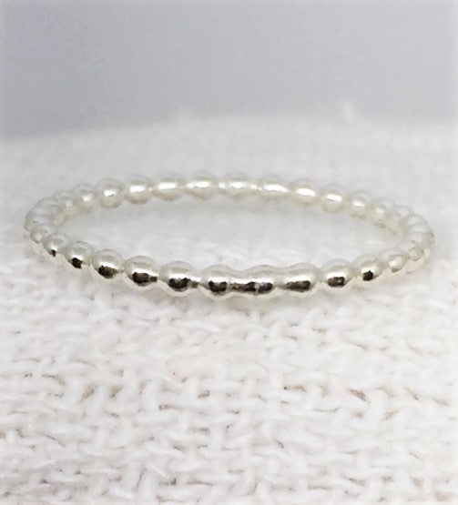 1 Silver Bead Ring | Perfect Fit Toe & Finger Rings by GIBCo.